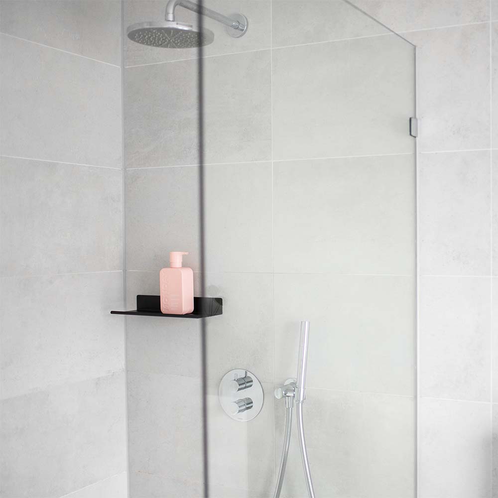 Base Shelf - Matte Black | Bathroom Shelves | Beslagonline.com