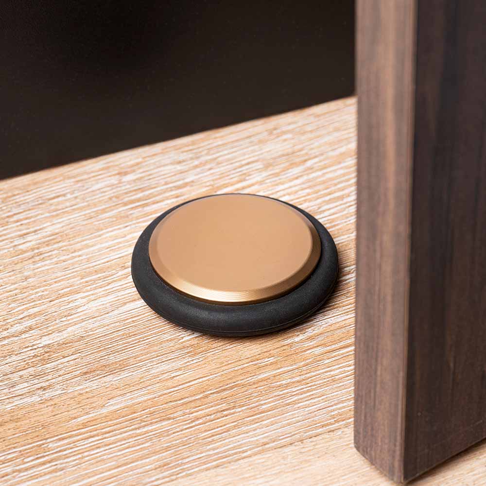 Door Stop Low - Brushed Brass | Beslagonline.com