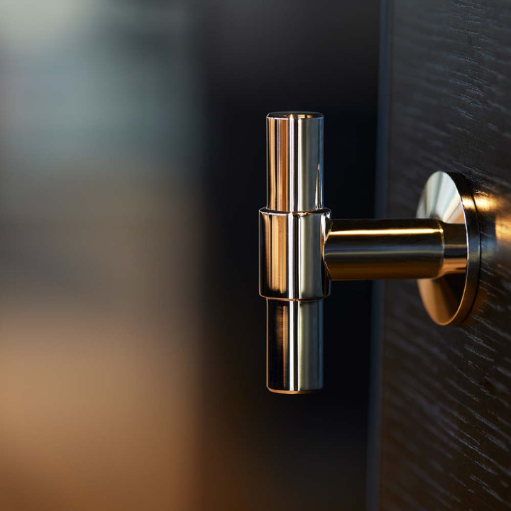 Cabinet Knob T Uniform - Polished Nickel | Beslagonline.com