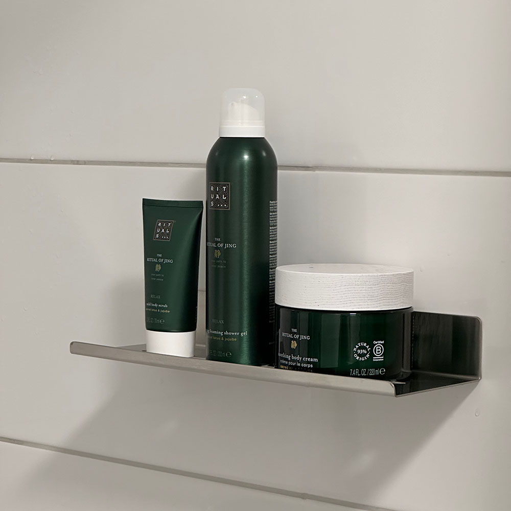 Base Shelf - Brushed Stainless Steel | Beslagonline.com