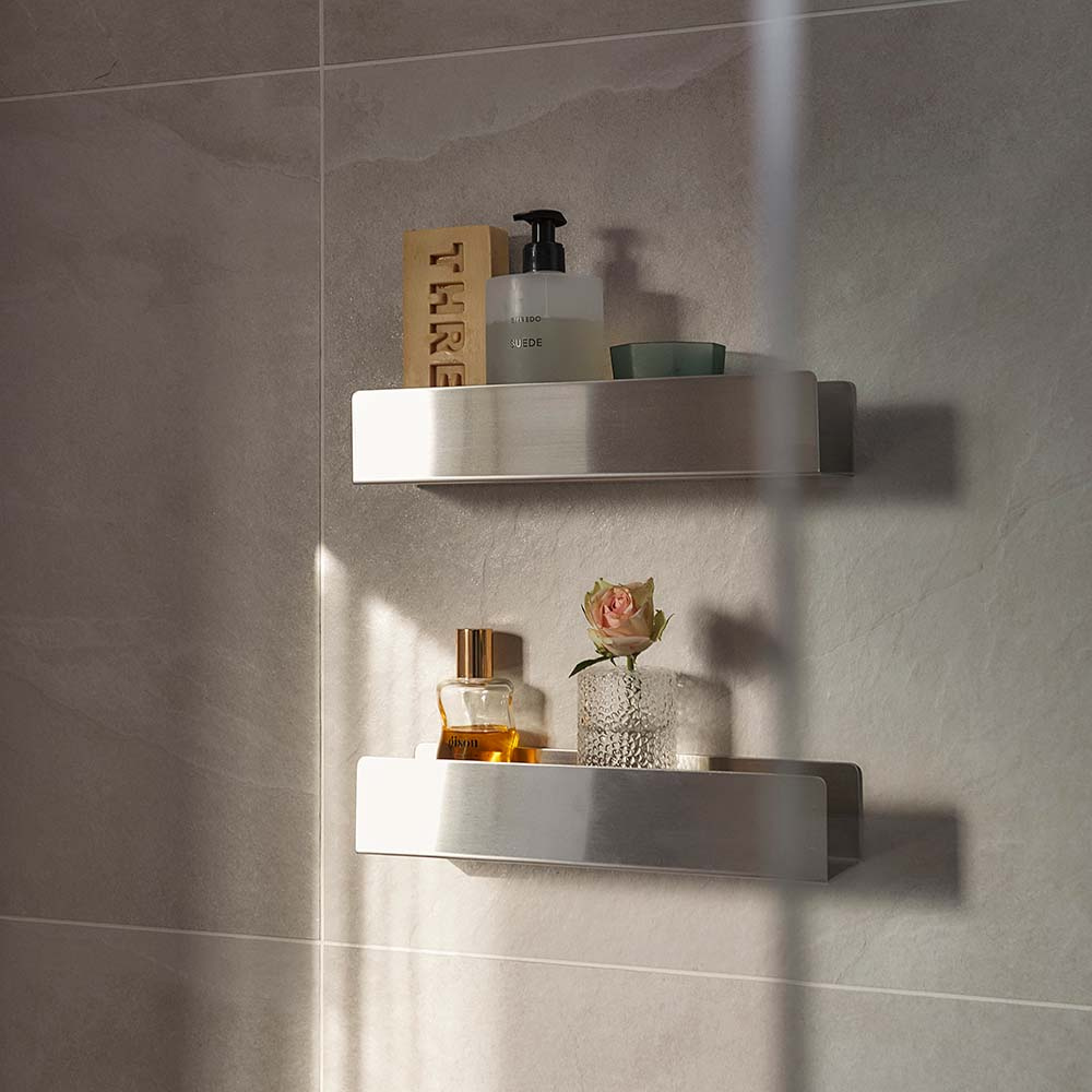 Shower Shelf Base 300mm Brushed Stainless Steel